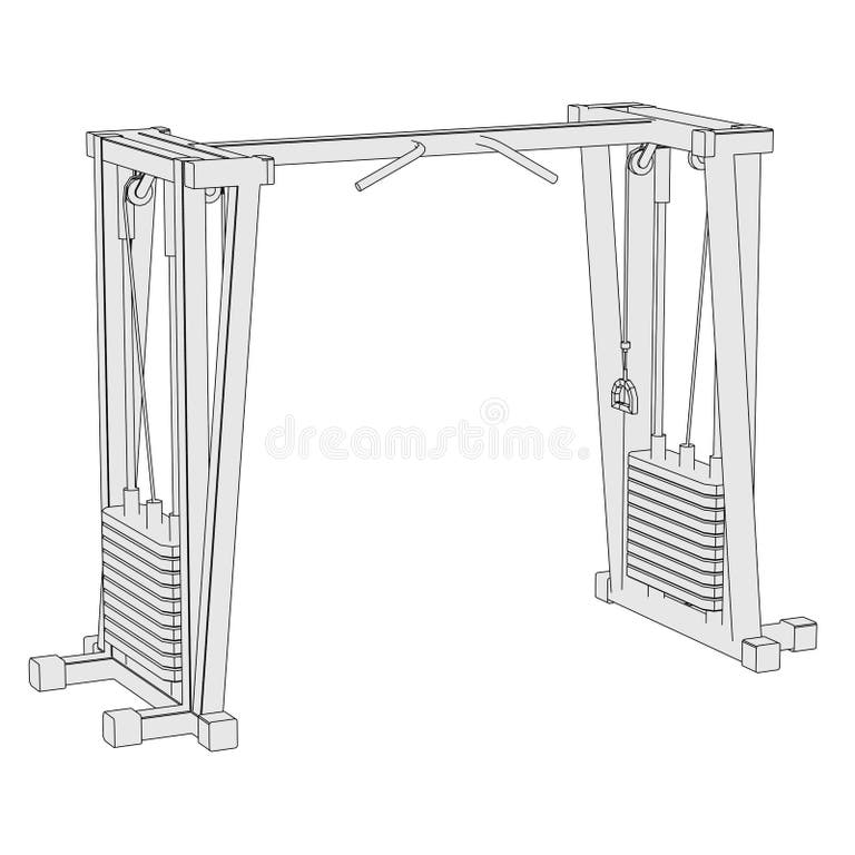 Image of gym machine stock illustration. Illustration of fitness - 36635238