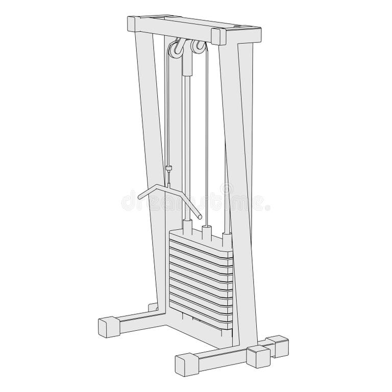 Image of gym machine stock illustration. Illustration of graphics ...