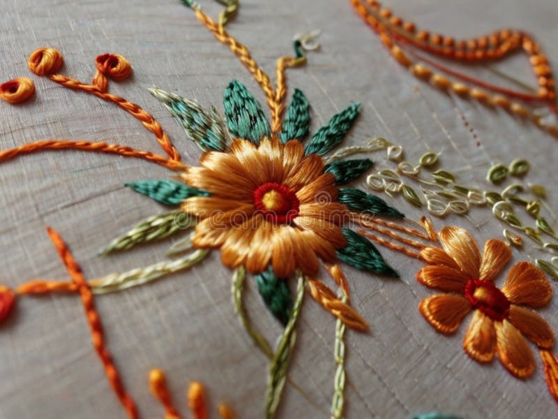 Image of Hand Embroidery Texture Stock Illustration - Illustration of ...