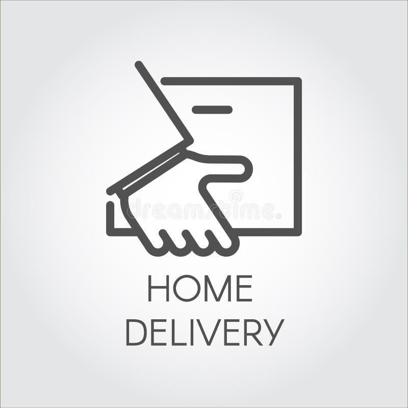 Image of the Hand Holding Envelope. Icon of Home Delivery, Fast and ...