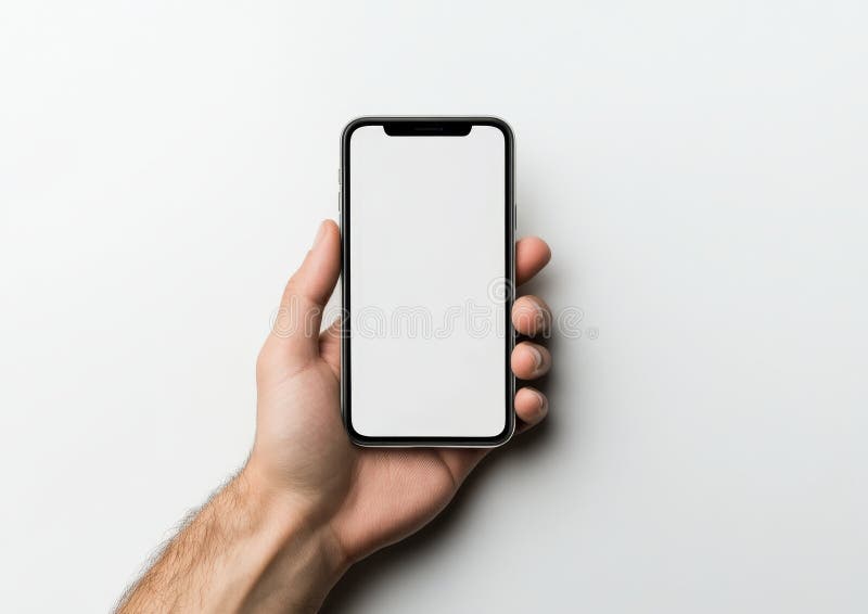 The Image of a Hand Holding an IPhone 14 Pro Serves As a Stock Photo ...