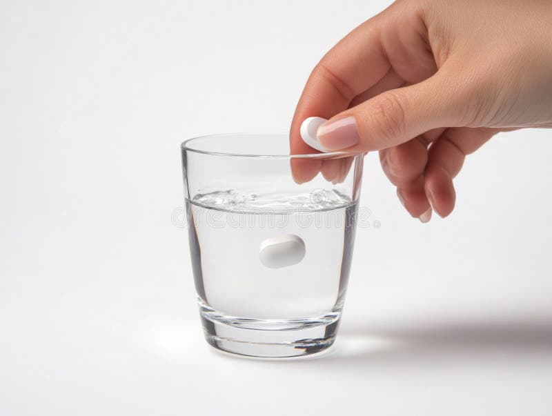 Pill Dosage with Water stock image. Image of healthy - 363769389