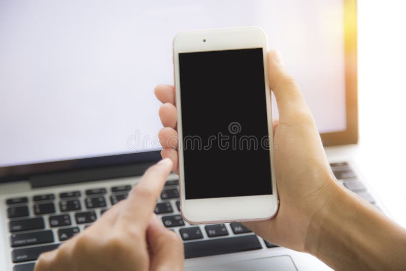 This Image is a Hand Image Using a Smart Phone. and Have a Computer for ...