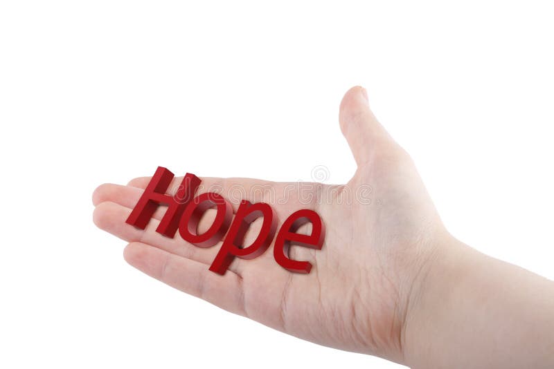 Image of a Hand with the Inscription Hope Stock Photo - Image of ...
