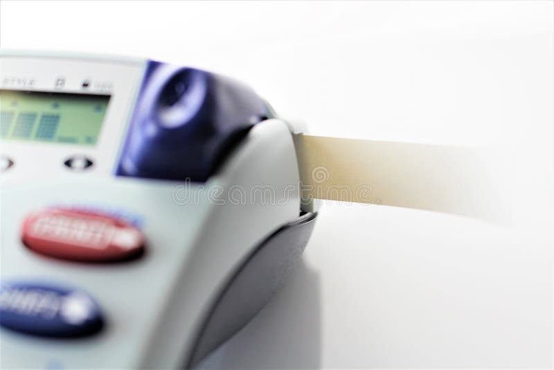 An Image of a Hand Label Maker Stock Photo - Image of market, device ...
