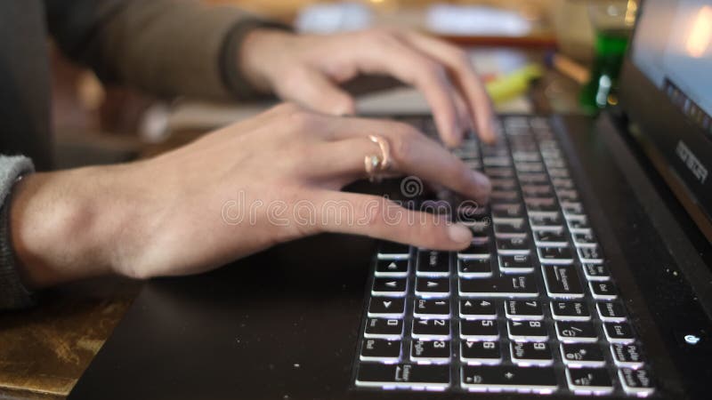 Using a Keyboard stock footage. Video of learning, online - 242200468
