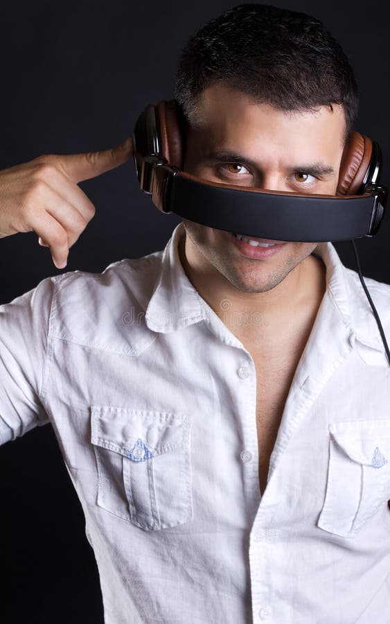 Image of handsome male DJ stock image. Image of model - 20279999