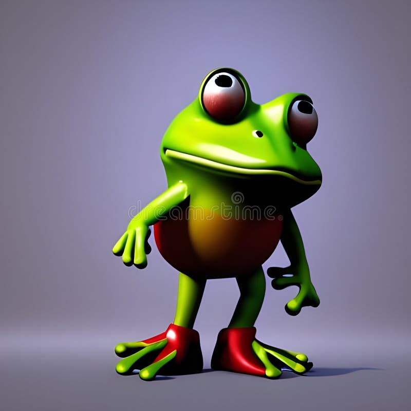 Happy frog posing stock illustration. Illustration of animal - 271073774