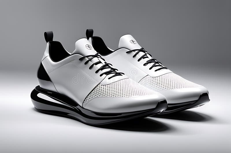 Modern Shoes Showcase in 3D Render - Floating Effortlessly Against a ...