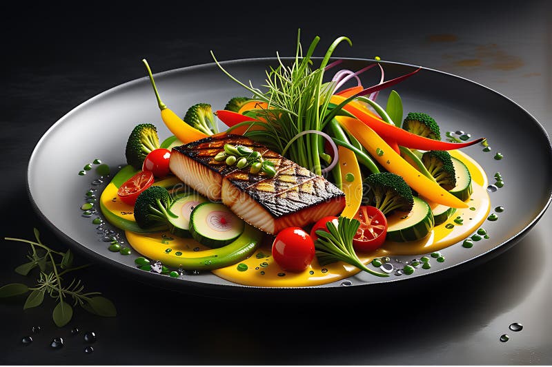 Hyper-Realistic Photograph of an Array of Gourmet Dishes Featuring ...