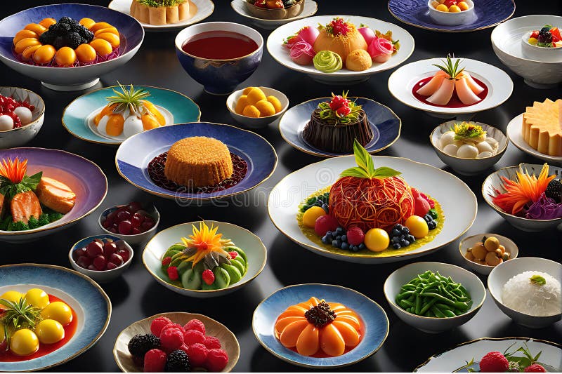 Hyper-Realistic Photography of Assorted Gourmet Dishes Capturing the ...