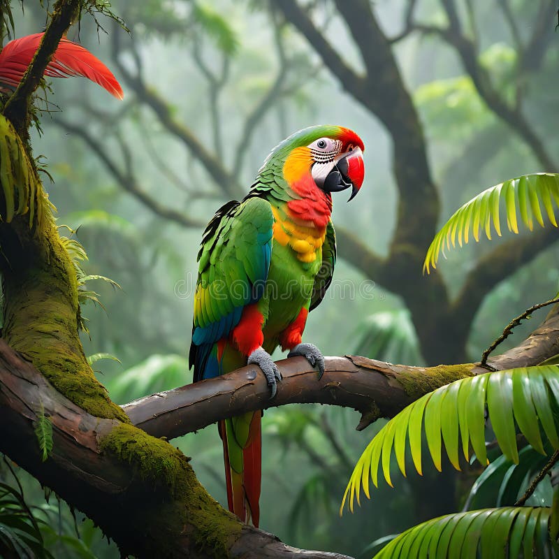 Beautiful Attractive Parrot Hyper Realistic Close Up Ultra Detailed ...