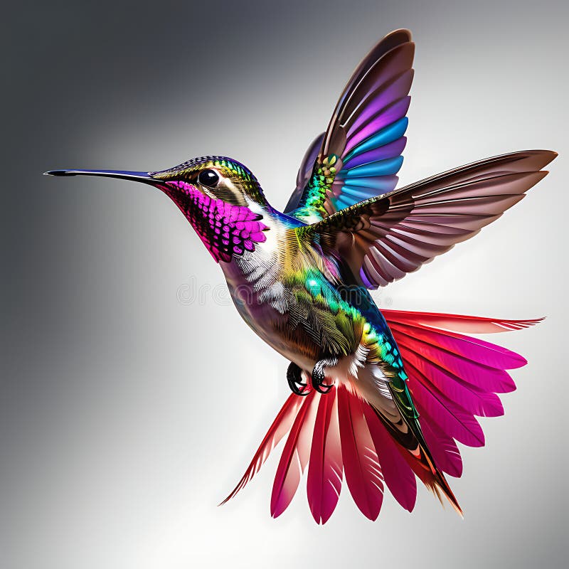 Humming Bird Wonderful Illustration 3d Rendered Photography Ultra ...