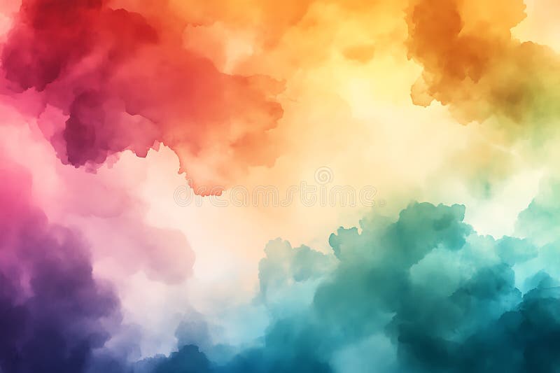 A Vibrant Smoky Abstract Background Created from Rainbow Colors Stock ...