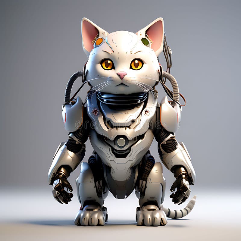 Highly Detailed Humanoid Robot Cat - Ultra-Realistic Concept Art in ...