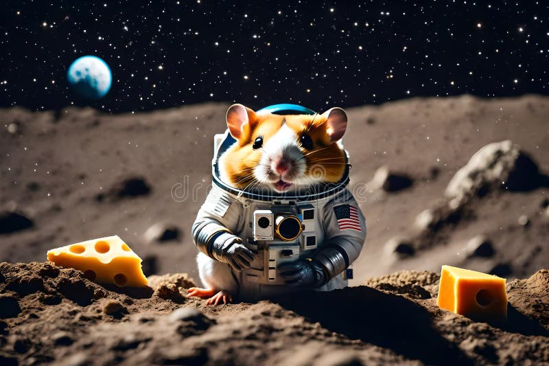 Adorable 3D Rendered Mouse in an Astronaut Outfit Floating in Space and ...