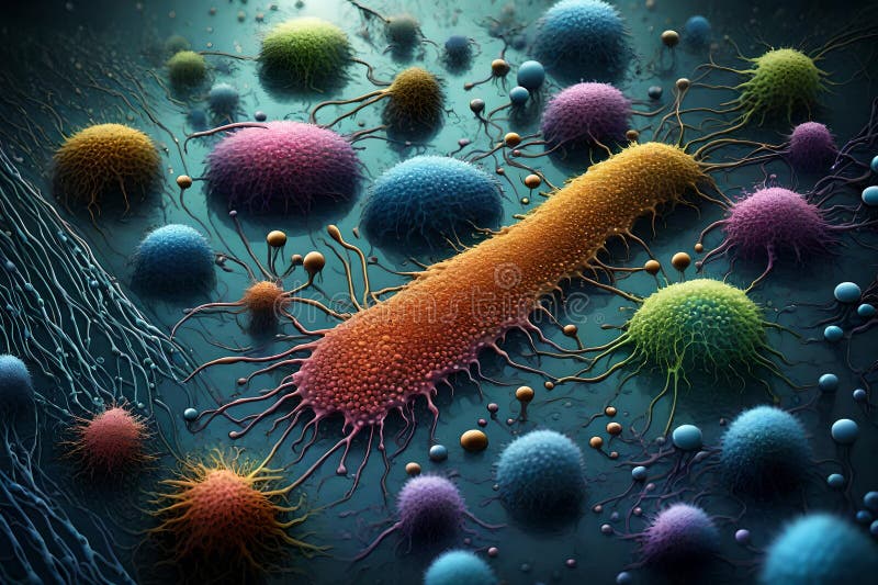 Microscopic Symphony: Nano Technology Biotech Bacterial Art Unveiling ...