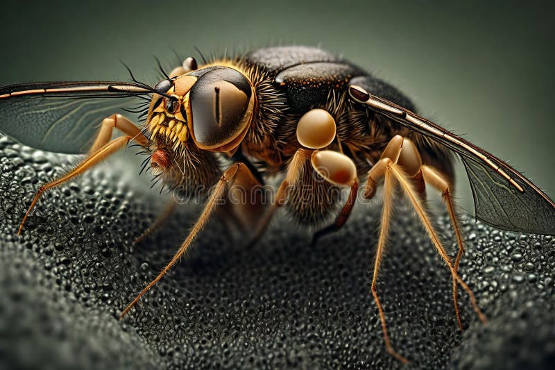 Macroscopic Close Up of a Small Insect Bug Spider Fly Stock ...