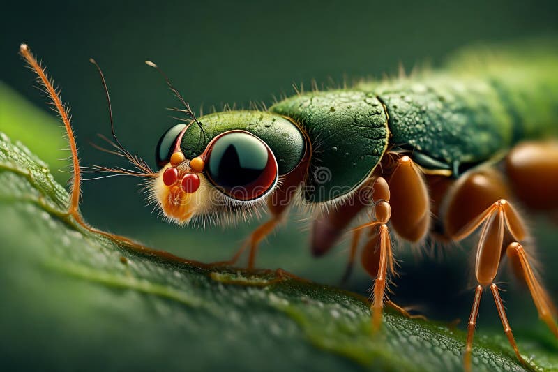 Macroscopic Close Up of a Small Insect Bug Spider Fly Stock ...