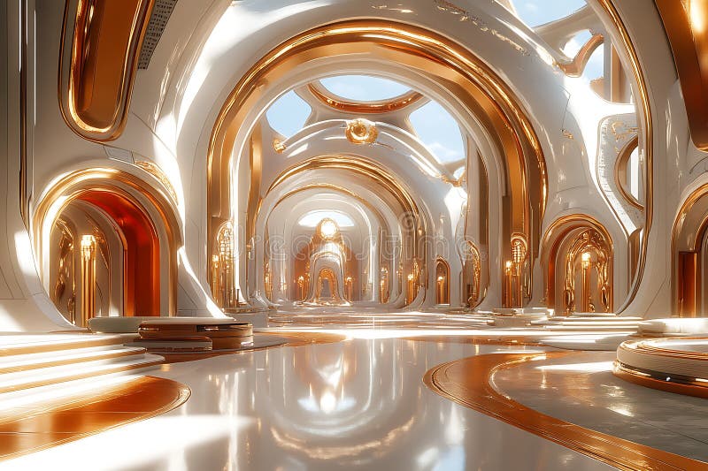 High-end View of a High-tech Futuristic City in the 30th Century Stock ...