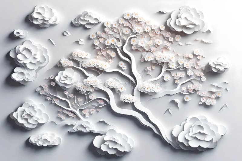 3d Rendered Engraved Tree Design with Intricate Detailing Stock ...