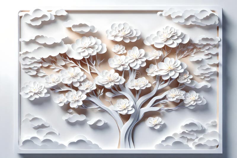 3d Rendered Engraved Tree Design with Intricate Detailing Stock ...