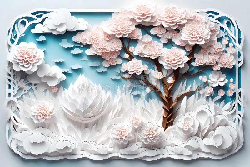 3d Rendered Engraved Tree Design with Intricate Detailing Stock ...