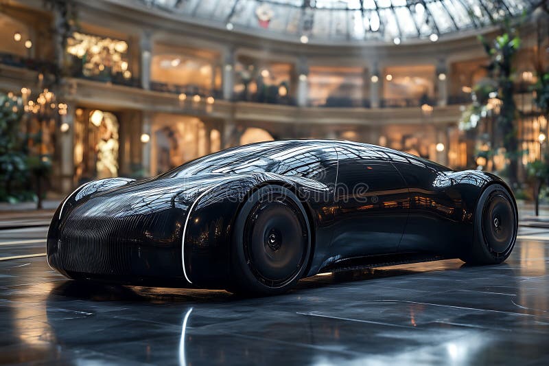 A High-End Tech Car Displayed in the Hall of a Large Centaurus Stock ...