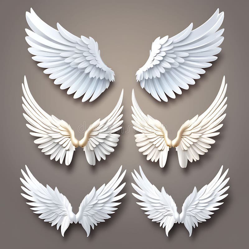 Heavenly Elegance: Realistic 3D White Angel Wings Set for Masquerade ...
