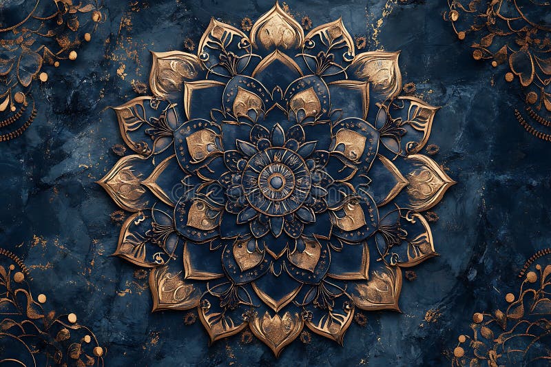 Mandala Pattern on Clean Wallpaper Art Illustration Stock Illustration ...