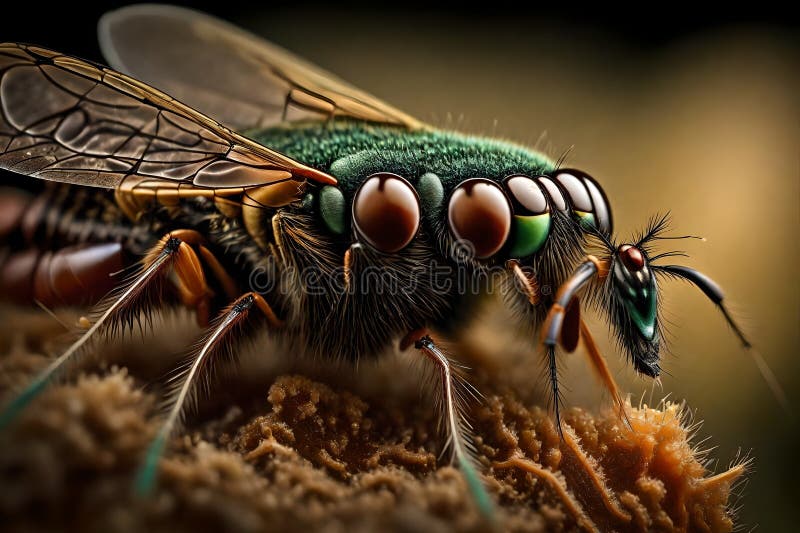 Macroscopic Close Up of a Small Insect Bug Spider Fly Stock ...