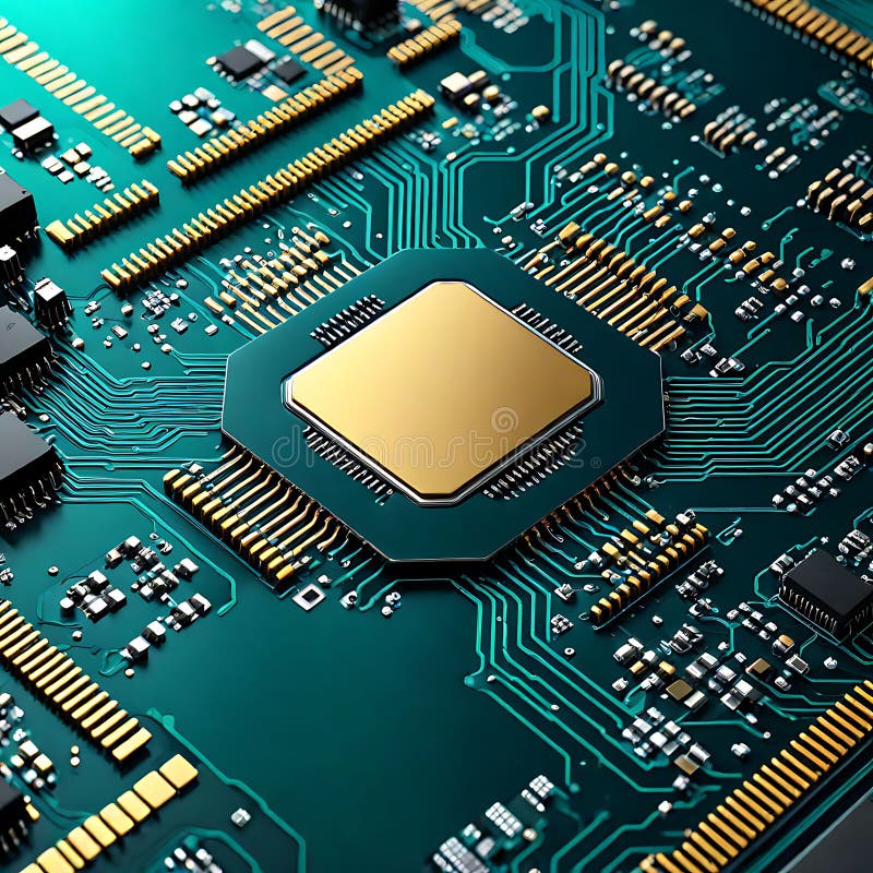 Futuristic 3D Rendered Illustration of a High-Tech Electronic ...