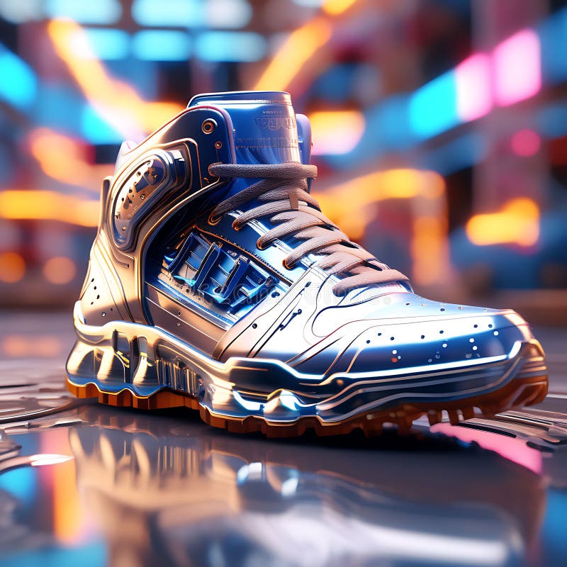 Hyper-Realistic Futuristic Sneakers with Gears, Wires, and Electronics ...