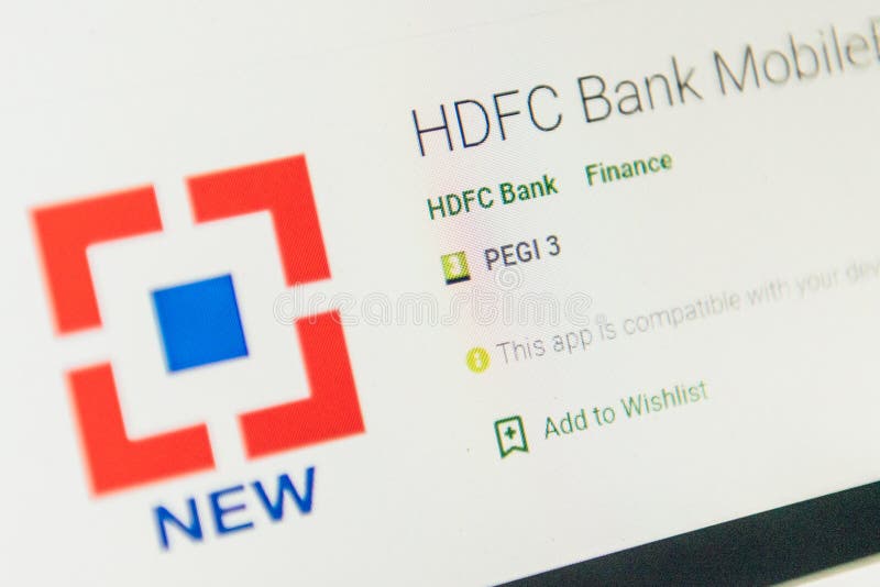 HDFC Bank App Icon. Selective Focus. Editorial Image - Image of network ...