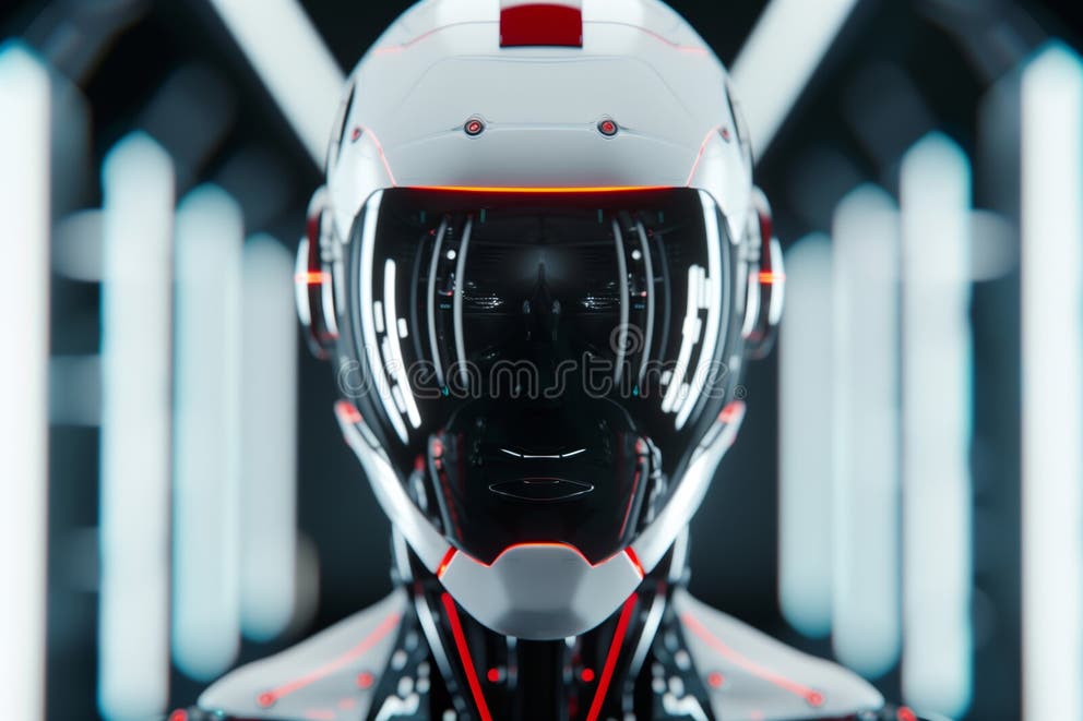 Head and Shoulders of an Artificial Intelligence Robot. Stock ...