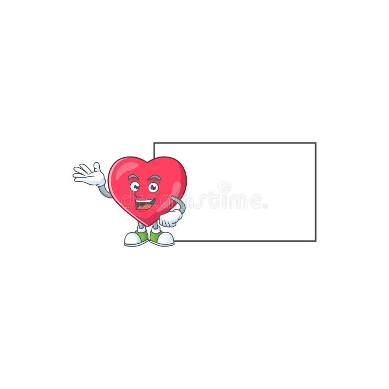 An Image of Heart Medical Notification with Board Mascot Design Style ...