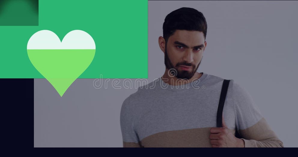 Image of Heart Over Biracial Man Stock Image - Image of business ...