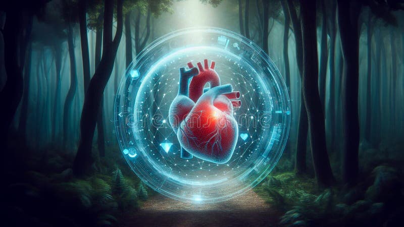 Image of the Heart Providing Sharp Visual Contrast To the Effects of a ...