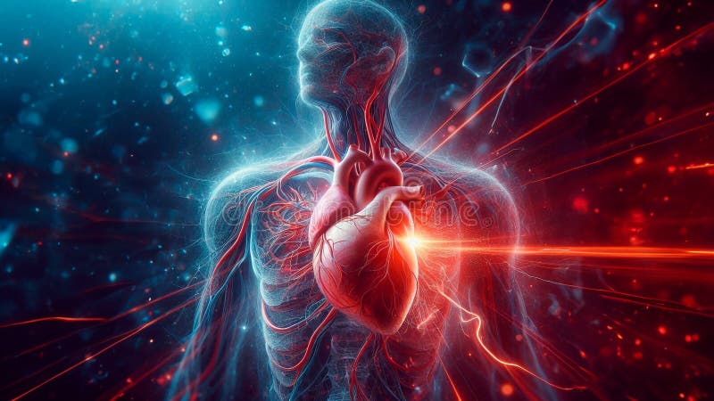 Image of the Heart Providing Sharp Visual Contrast To the Effects of a ...