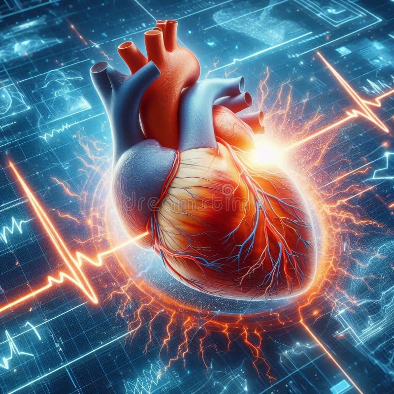 Image of the Heart Providing Sharp Visual Contrast To the Effects of a ...