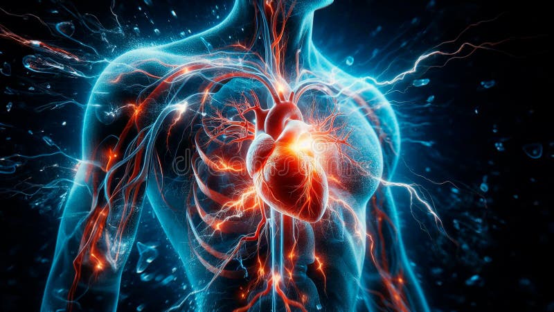 Image of the Heart Providing Sharp Visual Contrast To the Effects of a ...