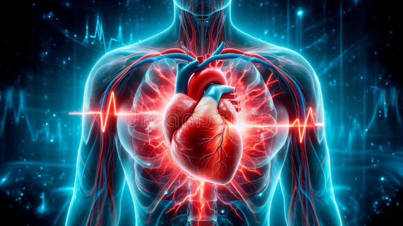 Image of the Heart Providing Sharp Visual Contrast To the Effects of a ...
