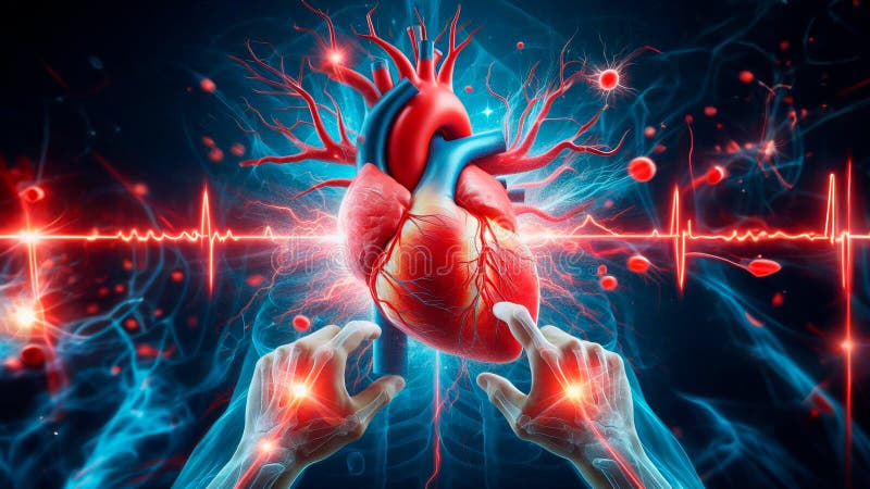 Image of the Heart Providing Sharp Visual Contrast To the Effects of a ...