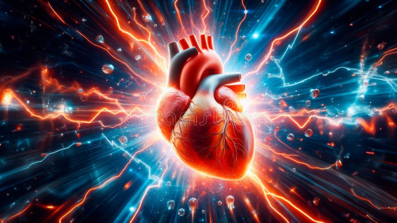Image of the Heart Providing Sharp Visual Contrast To the Effects of a ...