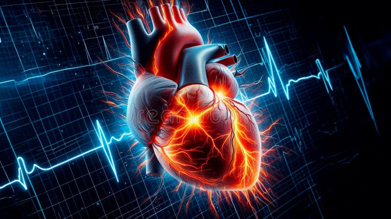 Image of the Heart Providing Sharp Visual Contrast To the Effects of a ...