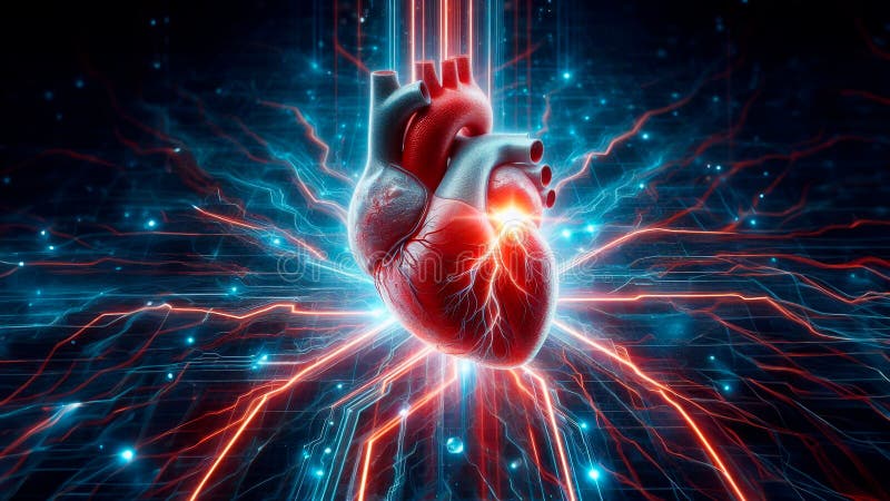 Image of the Heart Providing Sharp Visual Contrast To the Effects of a ...