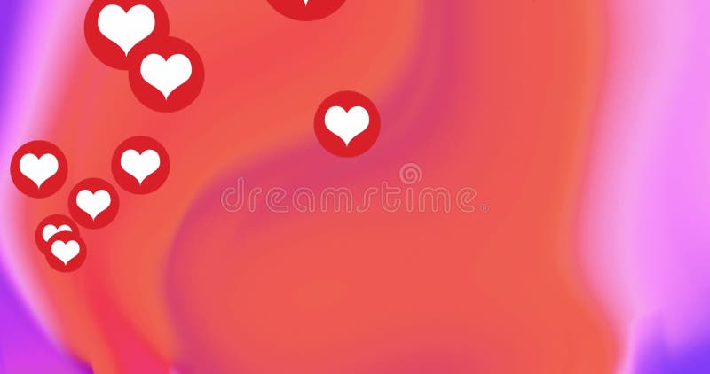 Image of Heart Shape in Circles Over Multicolored Wave Pattern in ...