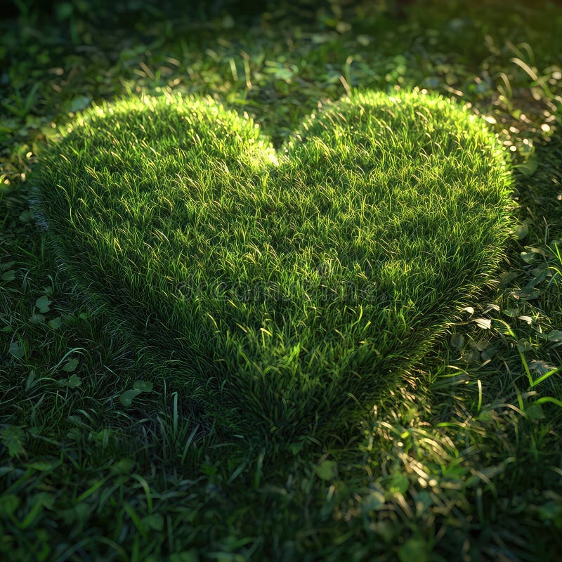 Image of Heart-Shaped Grass Stock Photo - Image of detailed ...