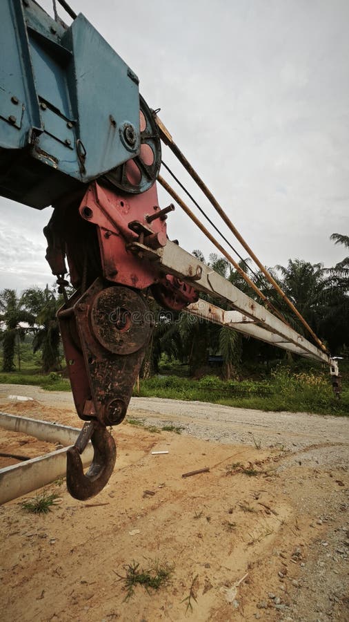 Heavy Duty Hook Lift Lorry Left at the Construction Site. Stock Photo ...