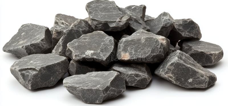 An Image of Heavy Rock Stones Set Against a Transparent Background ...
